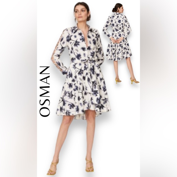 OSMAN | Dresses | Osman Floral Print Midi Dress | Poshmark